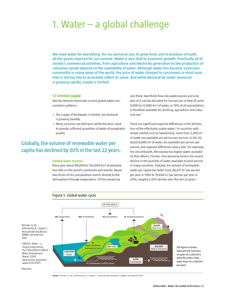 Water - A Global Challenge | PDF | Water Resources | Water And The ...