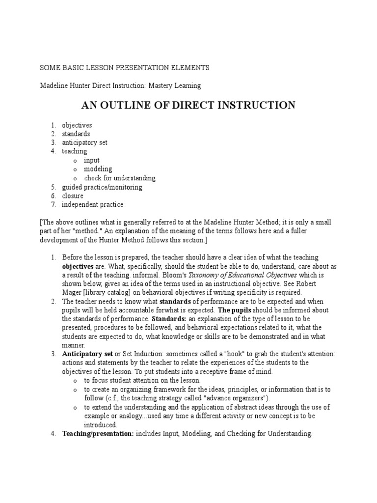 Mastery Learning Lesson Plan | PDF | Lesson Plan | Test (Assessment)