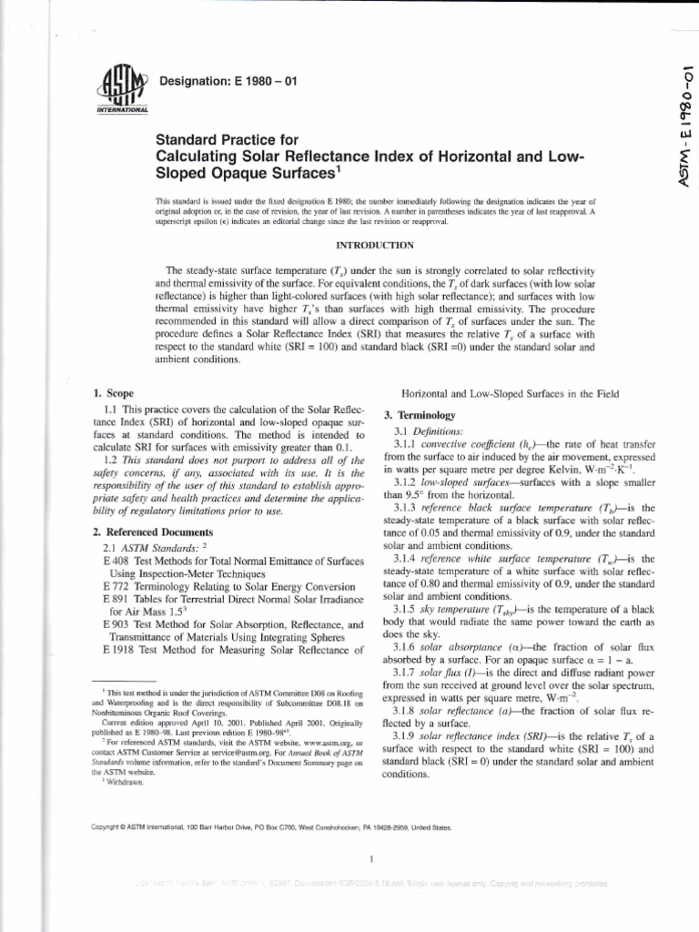 Astm E1980 | PDF | Temperature | Electrodynamics