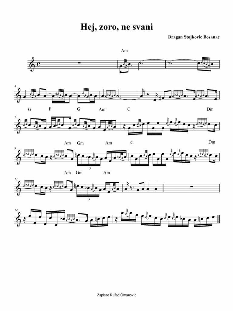 Halid Beslic - Hej Zoro Ne Svani | PDF