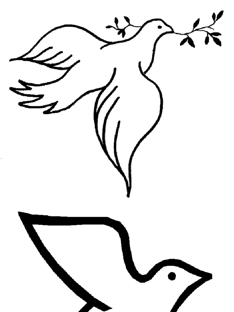 Porumbelul Pacii Planse de Colorat | PDF