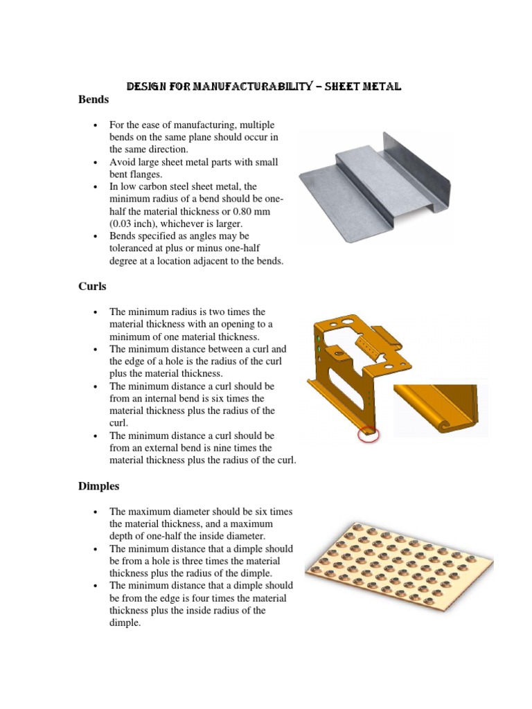 DFM Sheet Metal | Download Free PDF | Sheet Metal | Radius