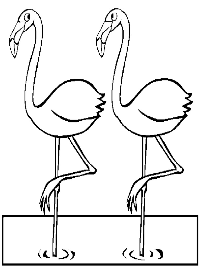 Pasare Flamingo Planse de Colorat | PDF