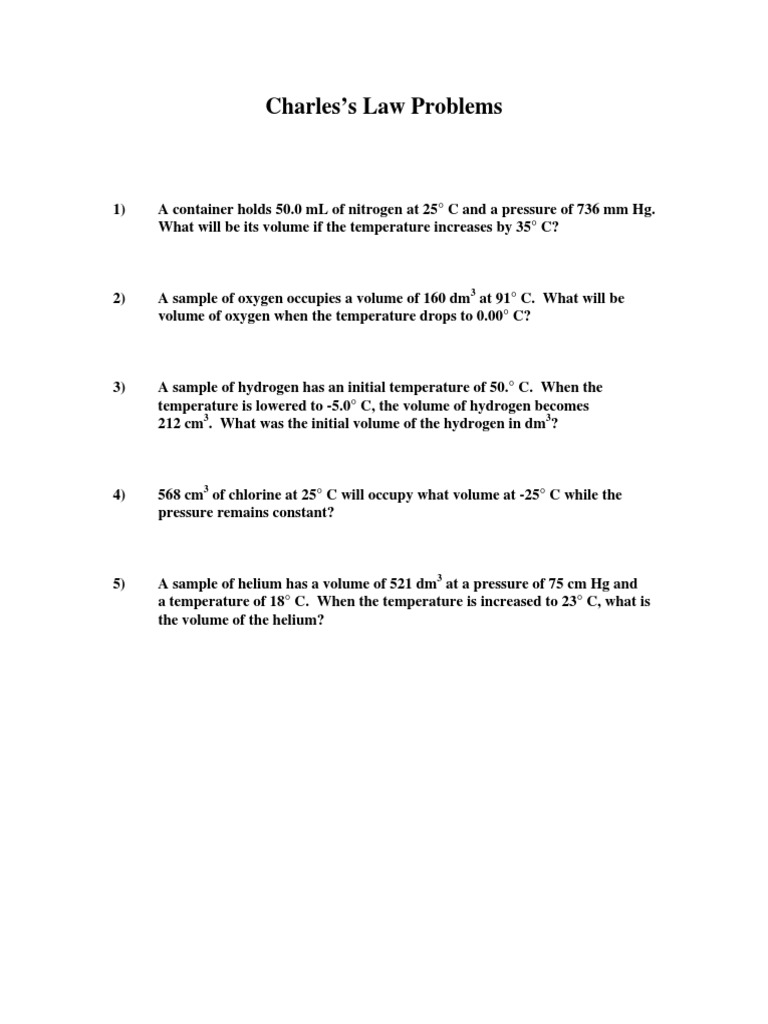 Charles Gas Law Quest PDF | PDF