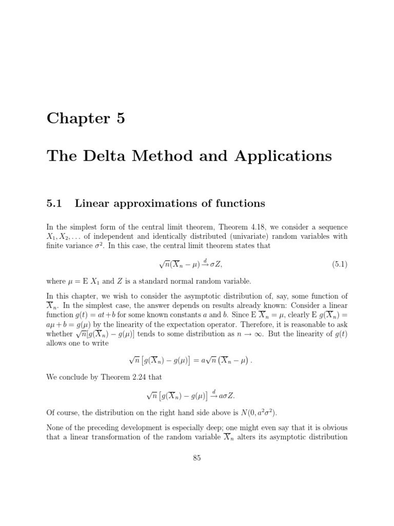Delta Method | PDF | Covariance | Normal Distribution