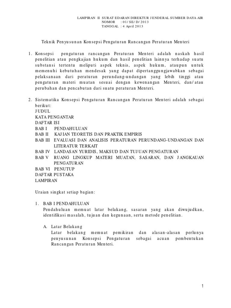 3 Lampiran II Surat Edaran Direktur Jenderal Sumber Daya Air-Permen | PDF