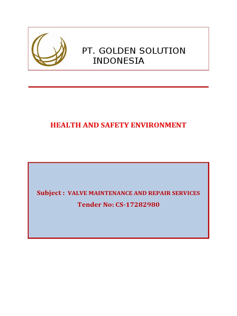 Pt. Golden Solution Indonesia: Health and Safety Environment | PDF