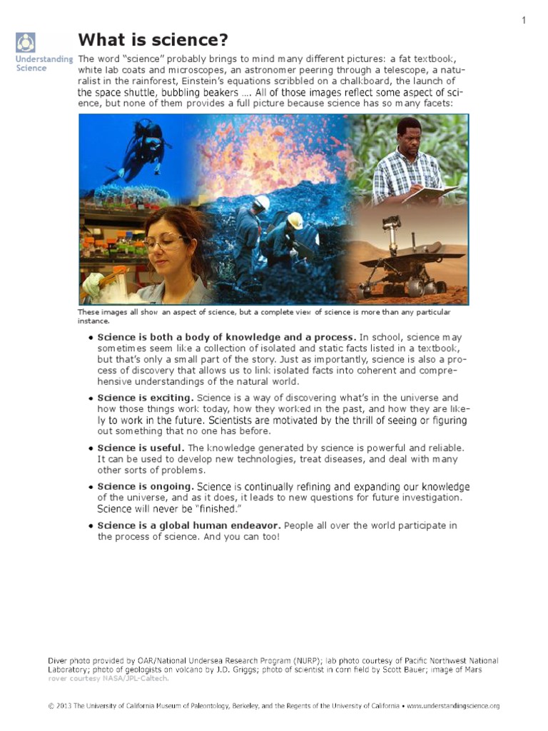 Understanding Science: A Comprehensive Overview | PDF