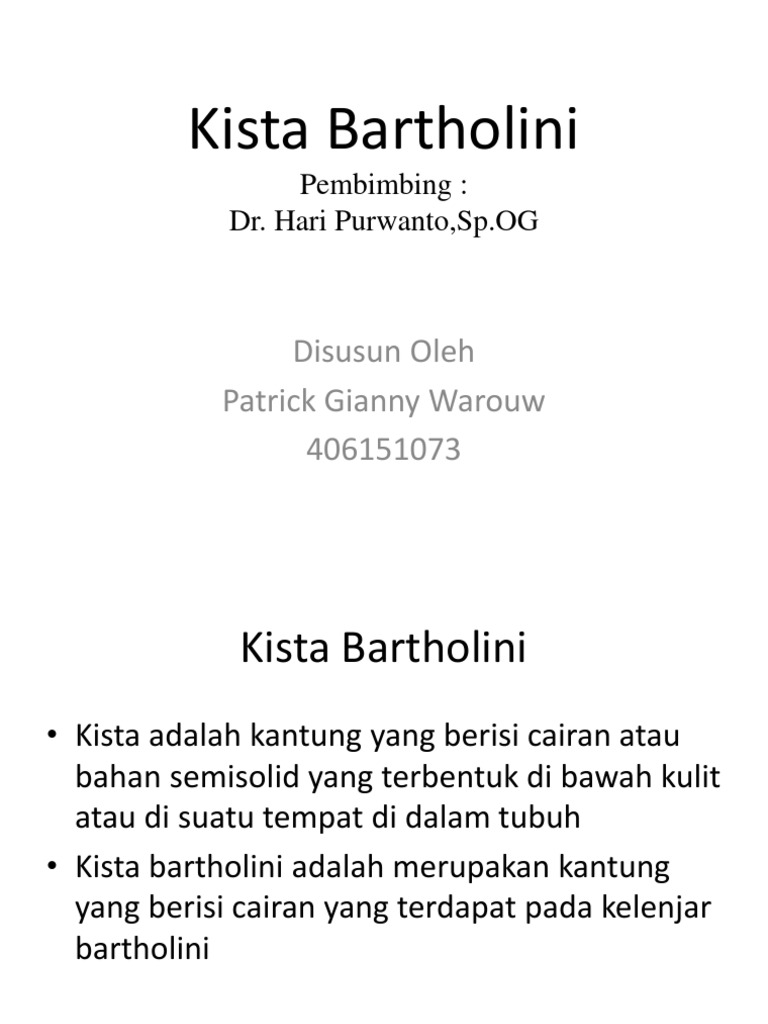 Kista Bartholin FIX | PDF