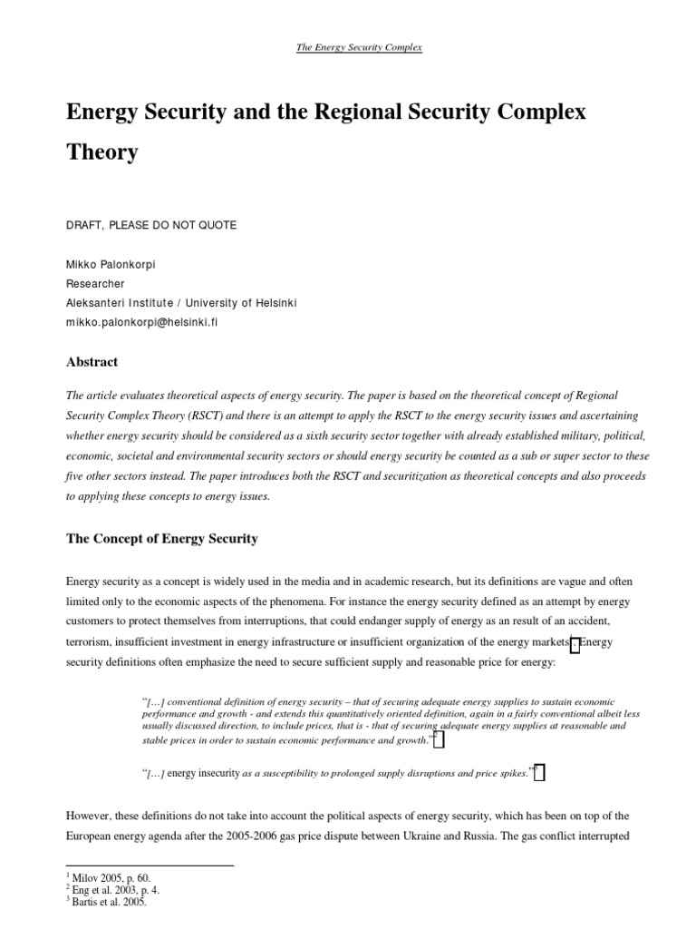 Energy Security | PDF