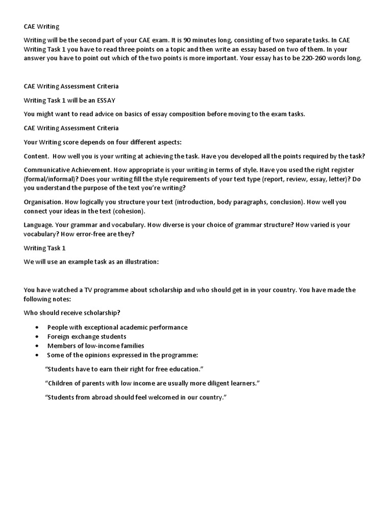 CAE Exam Tips | PDF | Test (Assessment) | Paragraph