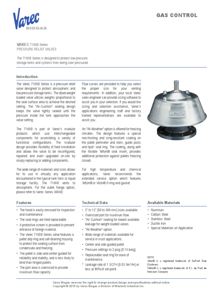 Gas Control: VAREC 7100B Series | Stainless Steel | Valve
