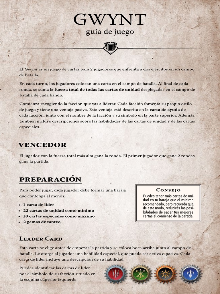 Guía de Juego para Gwynt 2.0 | PDF | Ocio | Agitación