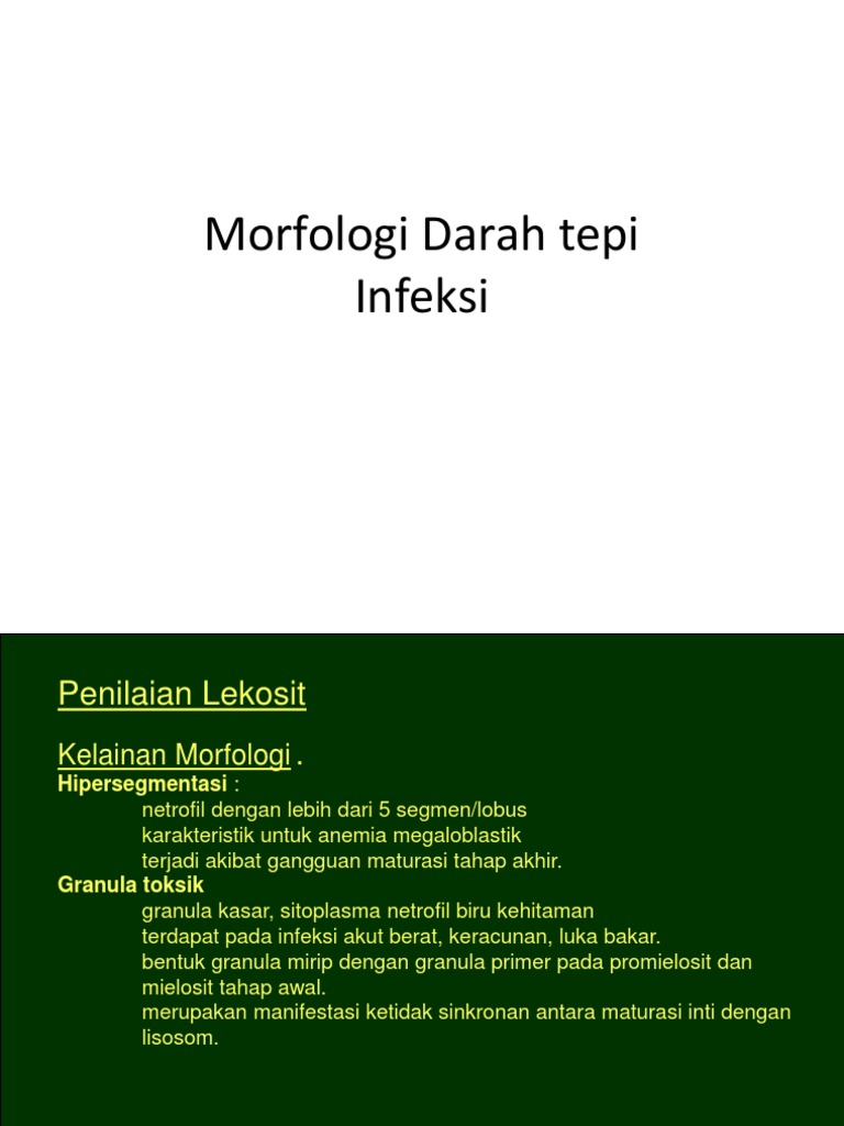 Morfologi Darah Tepi Infeksi | PDF