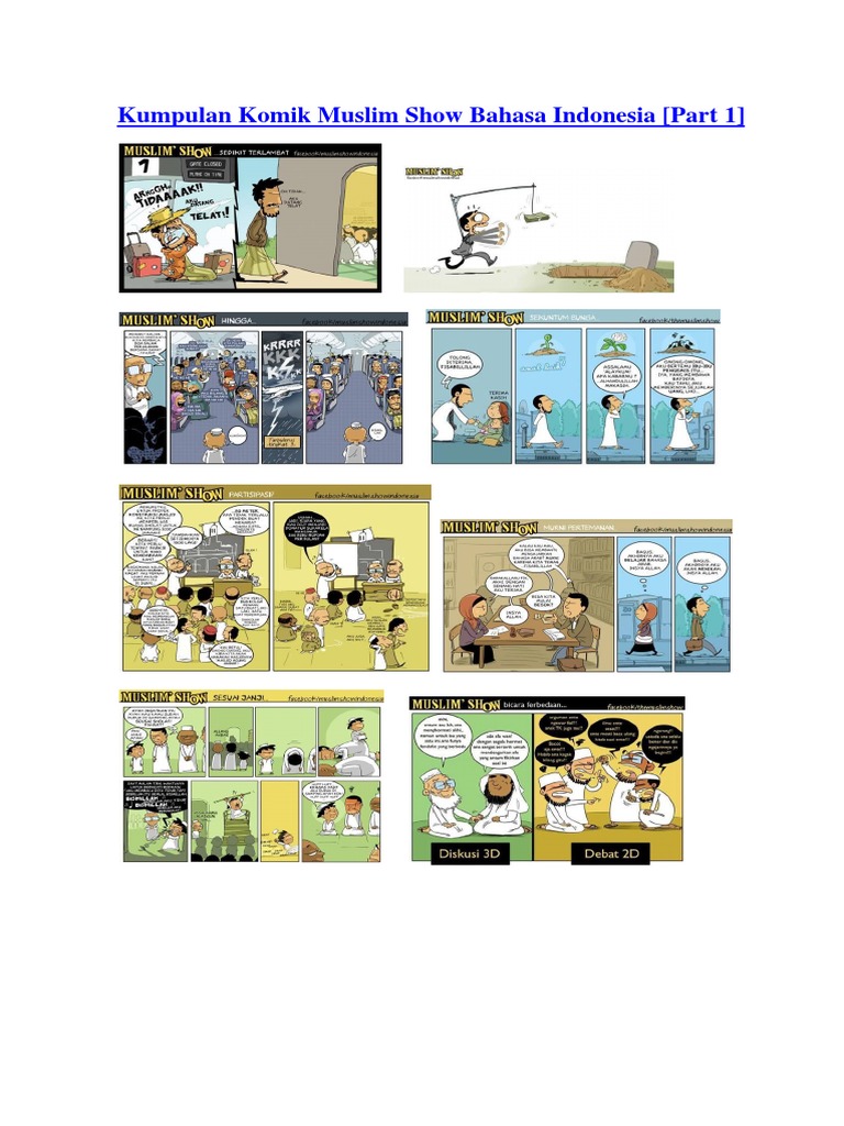 Kumpulan Komik Muslim Show Bahasa Indonesia | PDF