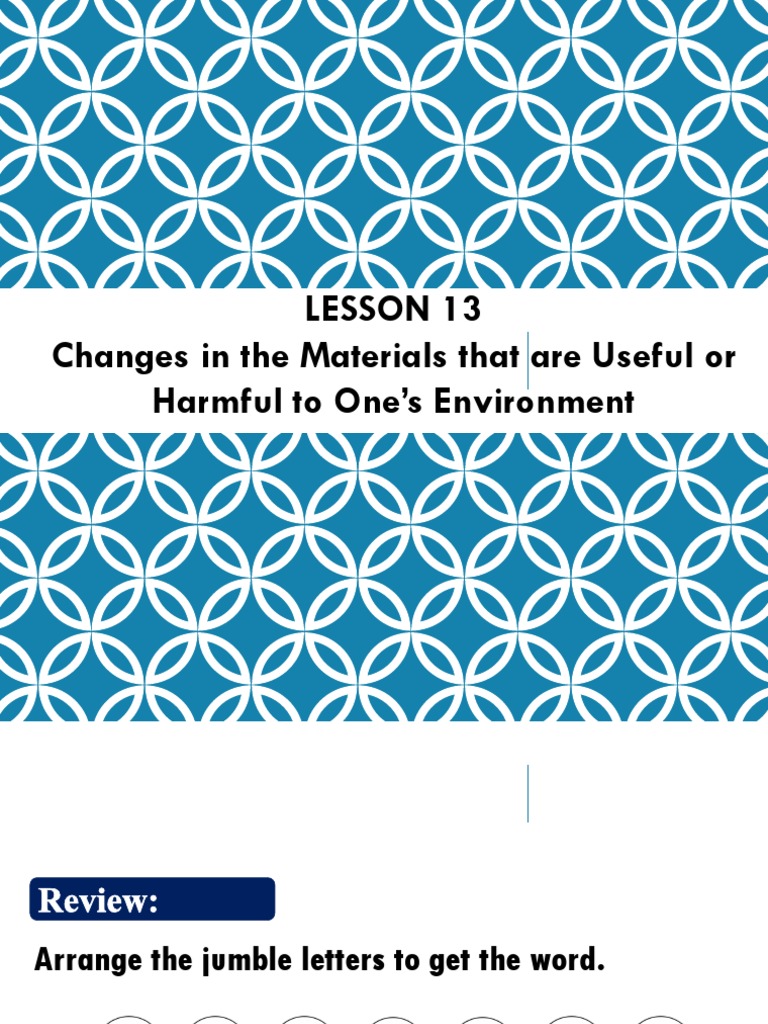 Useful and Harmful Material Changes | PDF | Language Arts & Discipline