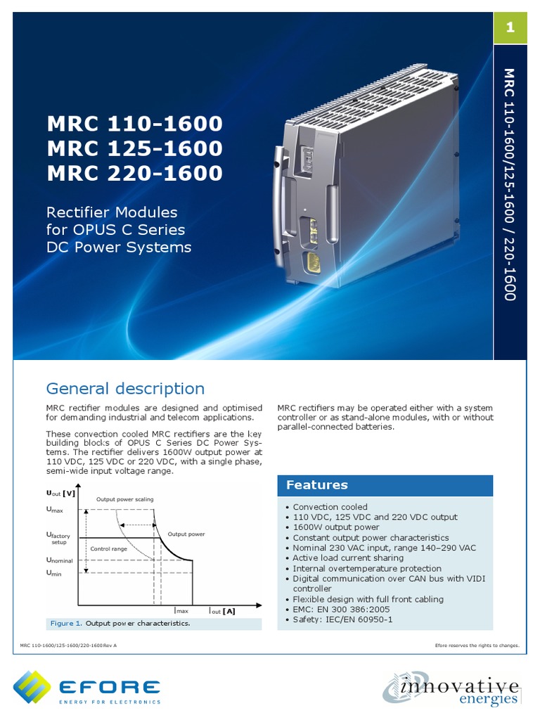 MRC110 125 220 | PDF | Rectifier | Mains Electricity