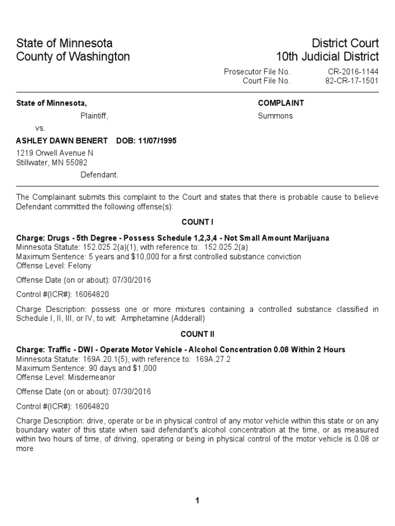 Criminal Complaint | Arrest Warrant | Arrest