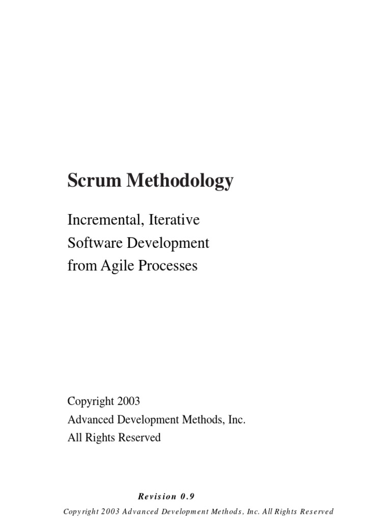 SCRUM Methodology | PDF | Scrum (Software Development) | Agile Software ...