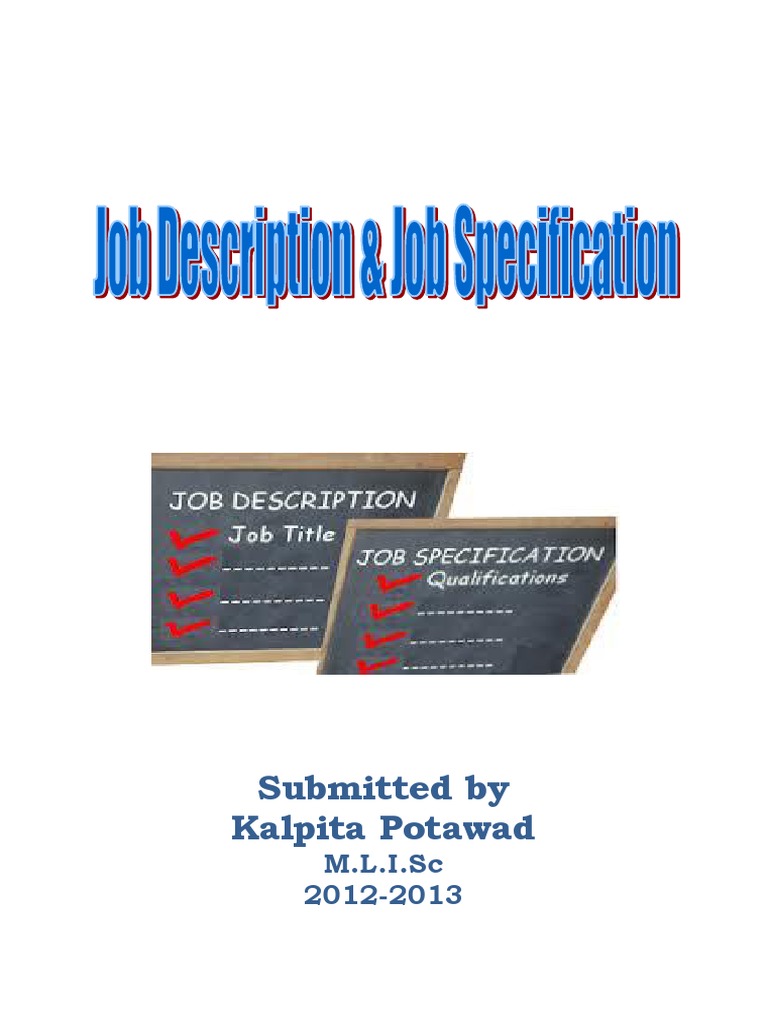 Job Description and Specification | PDF | Employment | Recruitment