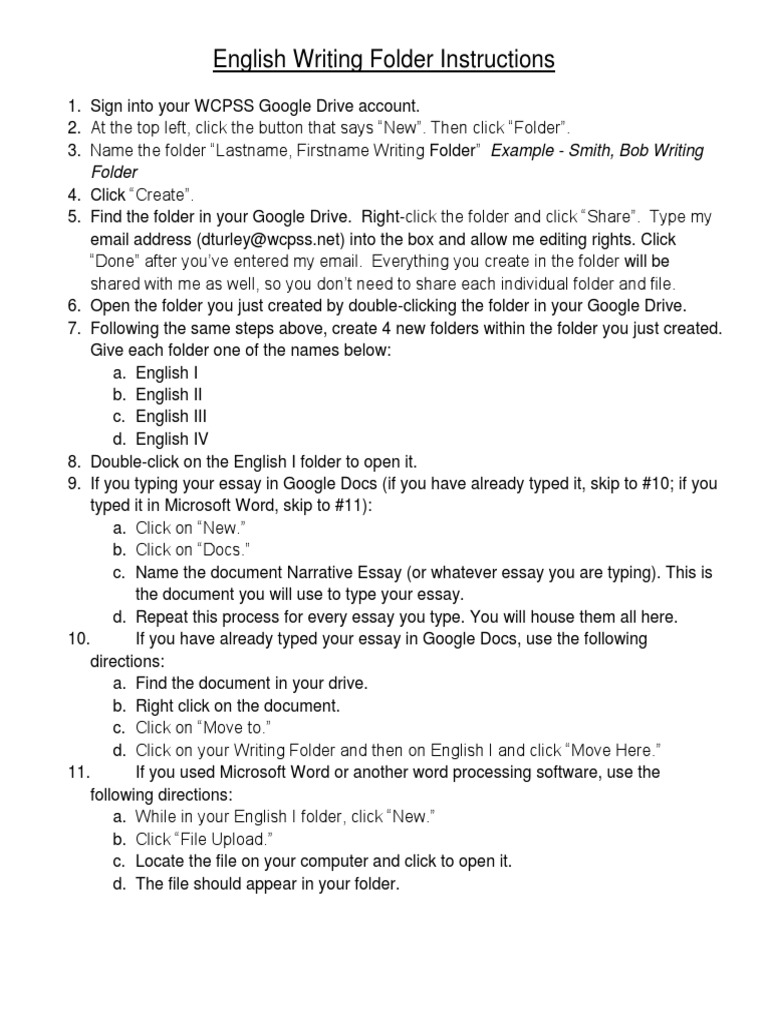 Student Writing Folder Setup Guide | PDF | Language Arts & Discipline