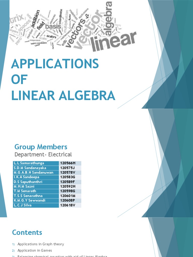 Applications of Linear Algebra | Eigenvalues And Eigenvectors | 2 D ...