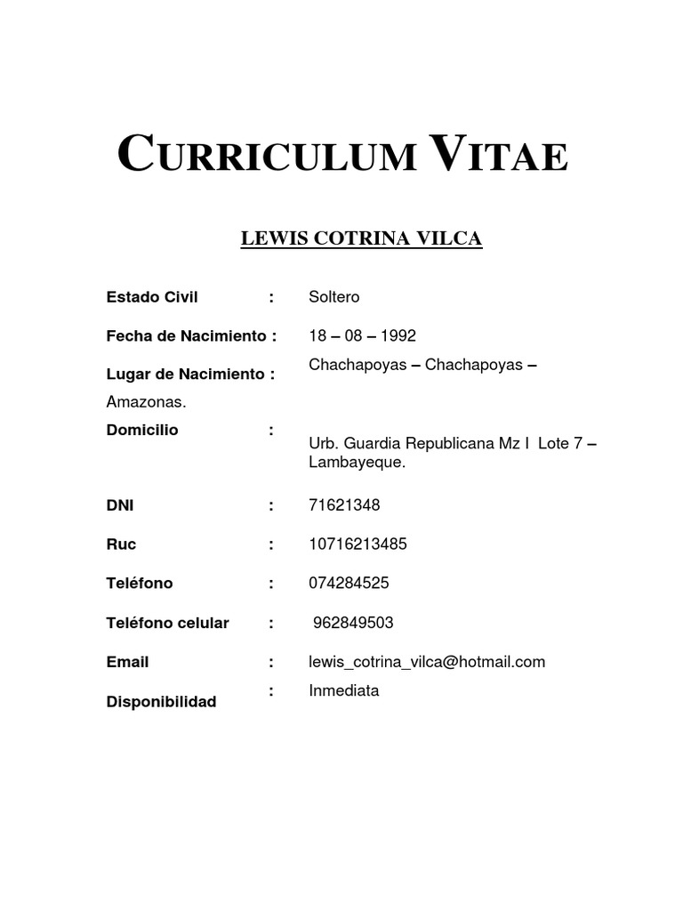 Lewis CV | PDF | Gobierno | Justicia