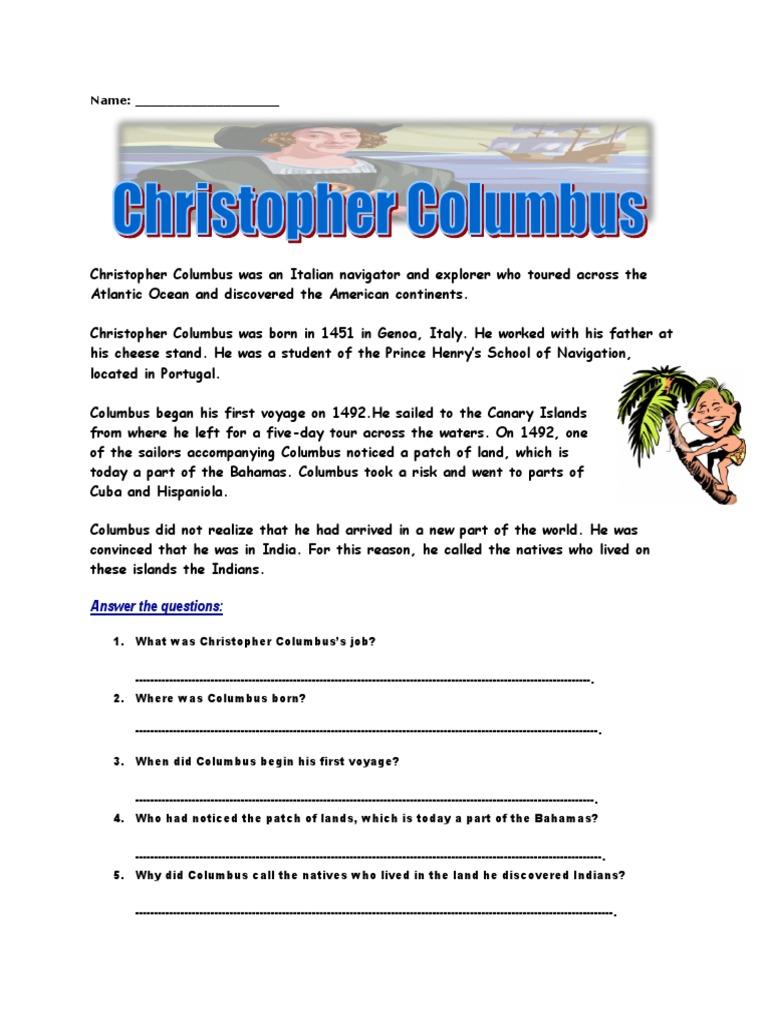 8170 Christopher Columbus | PDF | Voyages Of Christopher Columbus ...