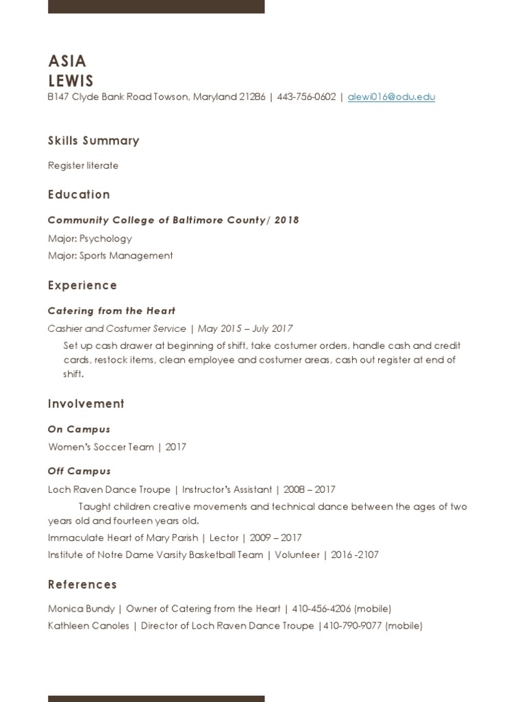 Lewis's Resume: Skills & Experience | PDF