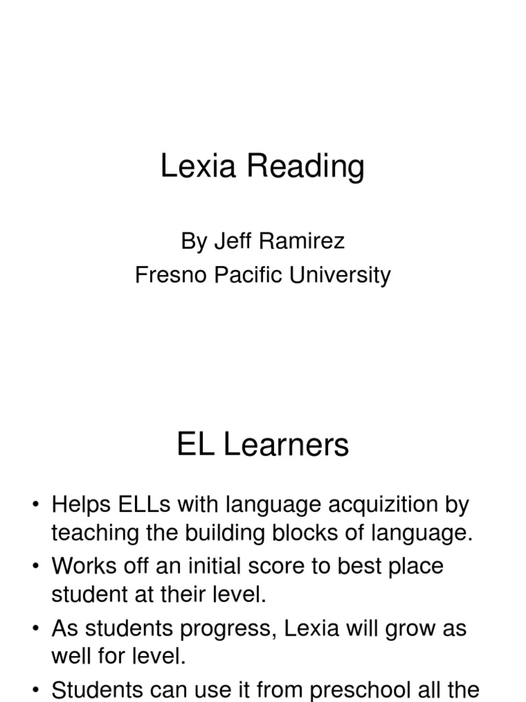 Lexia Reading | PDF