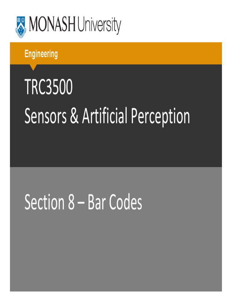 TRC3500 Section 08 - Bar Codes | PDF | Barcode | Universal Product Code