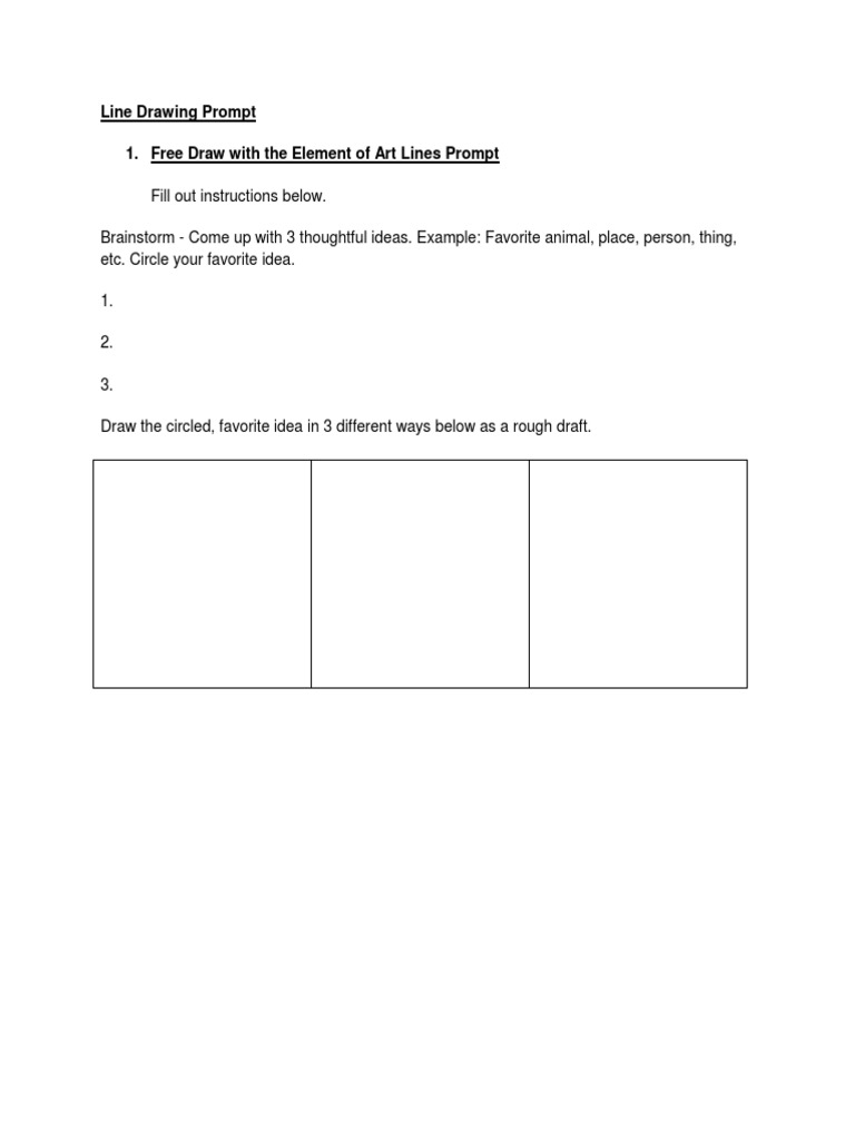 Line Drawing Art Activity Guide | PDF