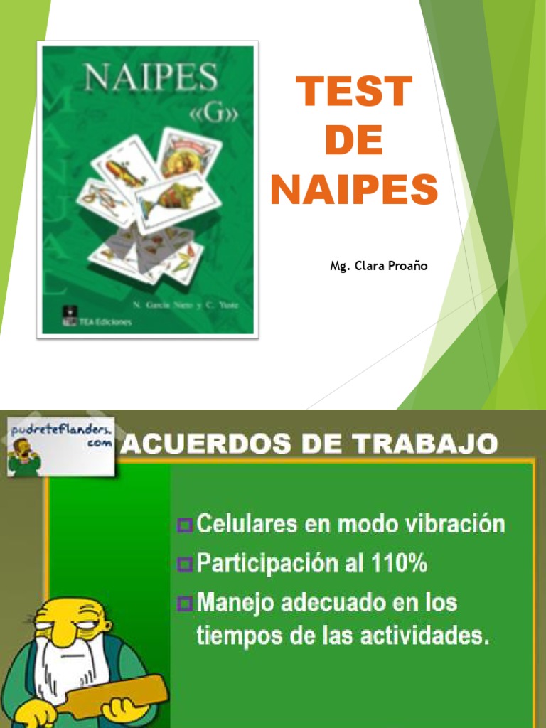 Test de Naipes G: Evaluación de Inteligencia | PDF | Inteligencia ...
