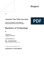 Project Report On Time Table Generator 1 | PDF | User (Computing ...