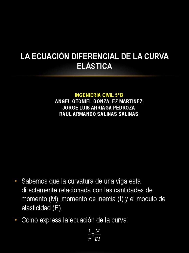 Ecuación de la Curva Elástica | PDF | Elasticidad (Física) | Curva
