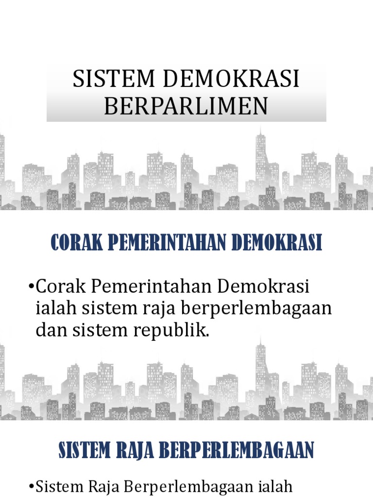 Safra-Sistem Demokrasi Berparlimen | PDF