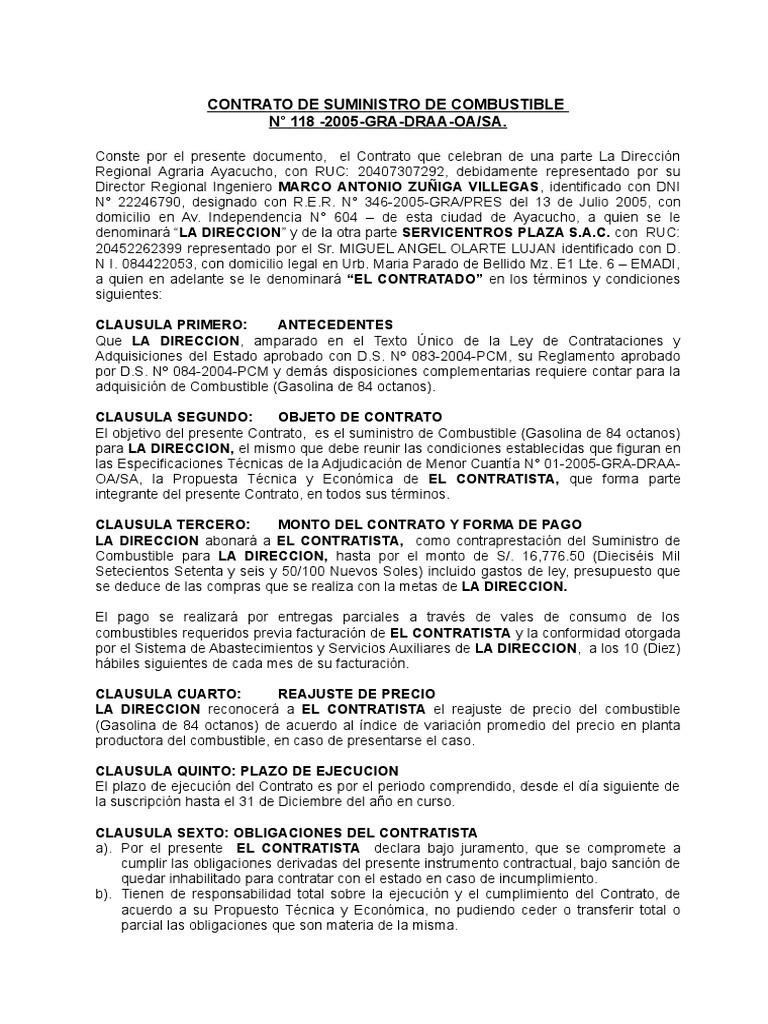 Modelo Suministro Combustible | PDF | Pagos | Arbitraje