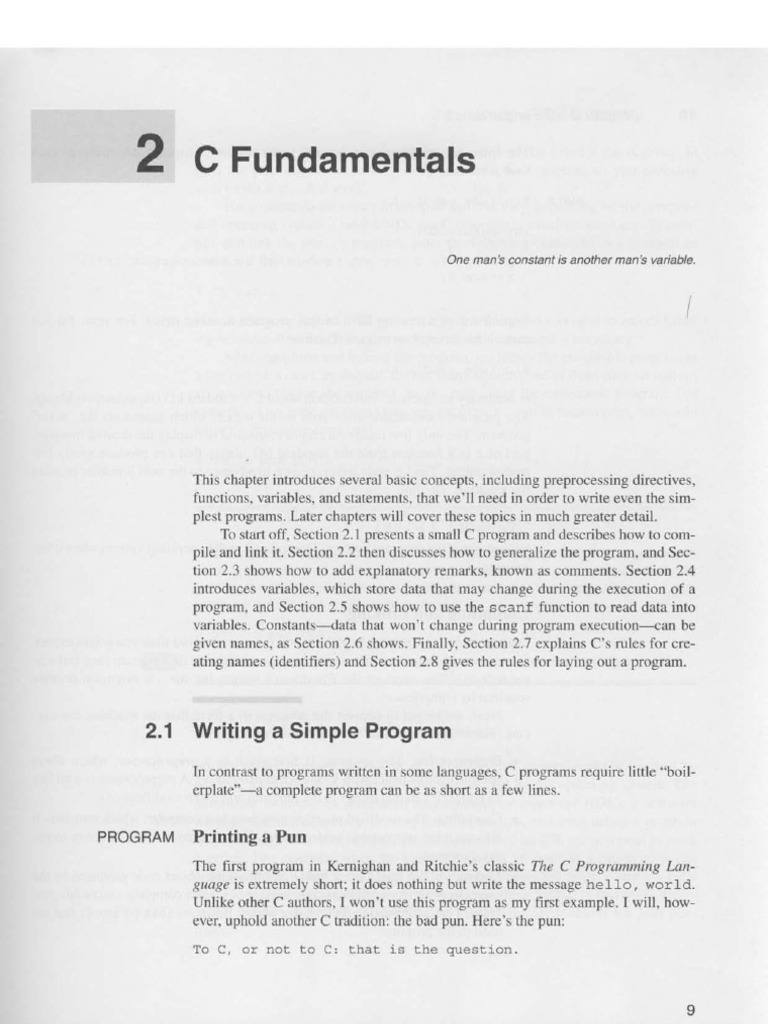 C Fundamentals | PDF