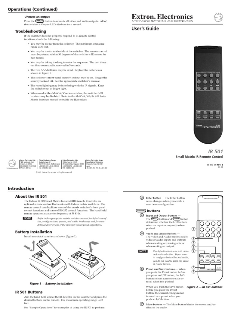 Appendix A.3 Manual For IR Remote Control | PDF | Infrared | Remote Control