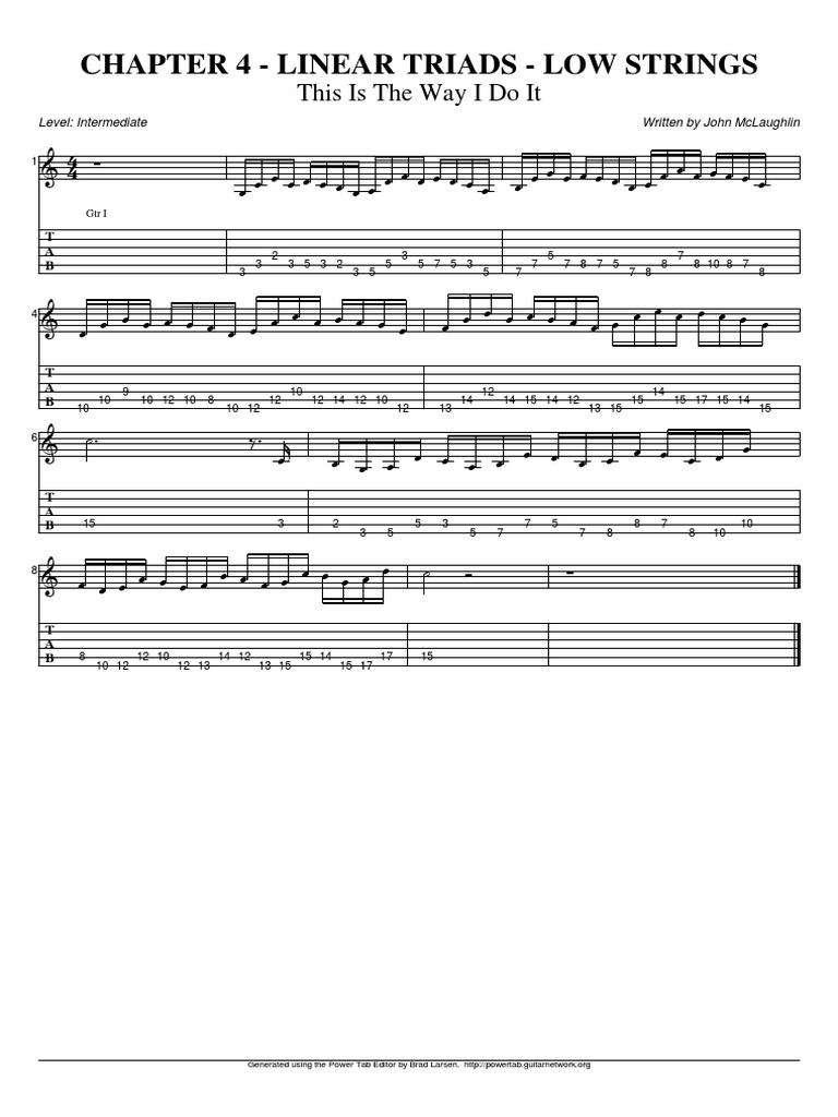 Chapter 4 - Linear Triads - Low Strings: Thisisthewayidoit | PDF