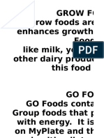 Kids Go Grow Glow Food Printable | PDF