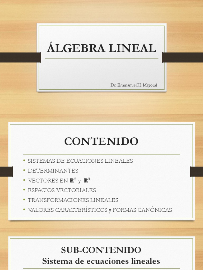 Álgebra Lineal | Descargar gratis PDF | Ecuaciones | Matriz (Matemáticas)
