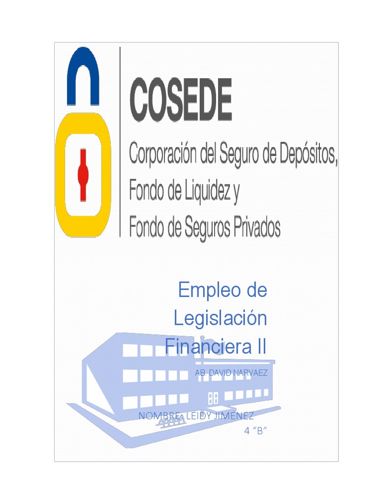 Funciones Del Cosede | PDF | Seguro | Sistema financiero
