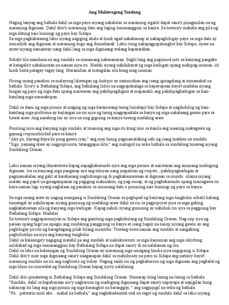 Ang Mahiwagang Tandang