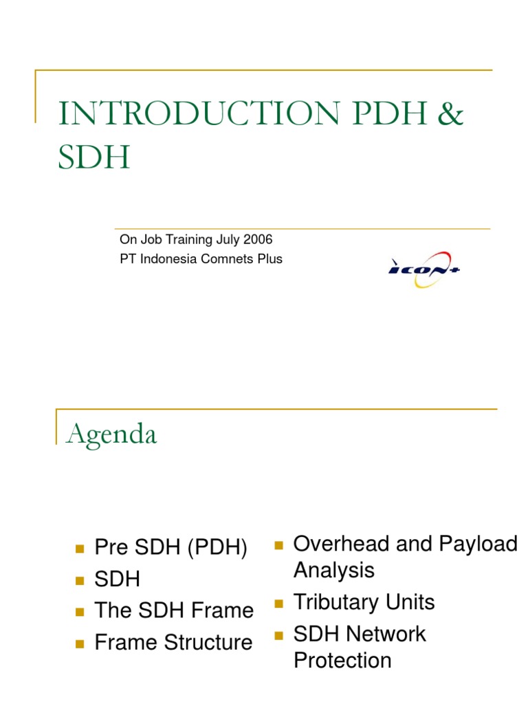 Introductin SDH PDH | PDF | Data Transmission | Electronics