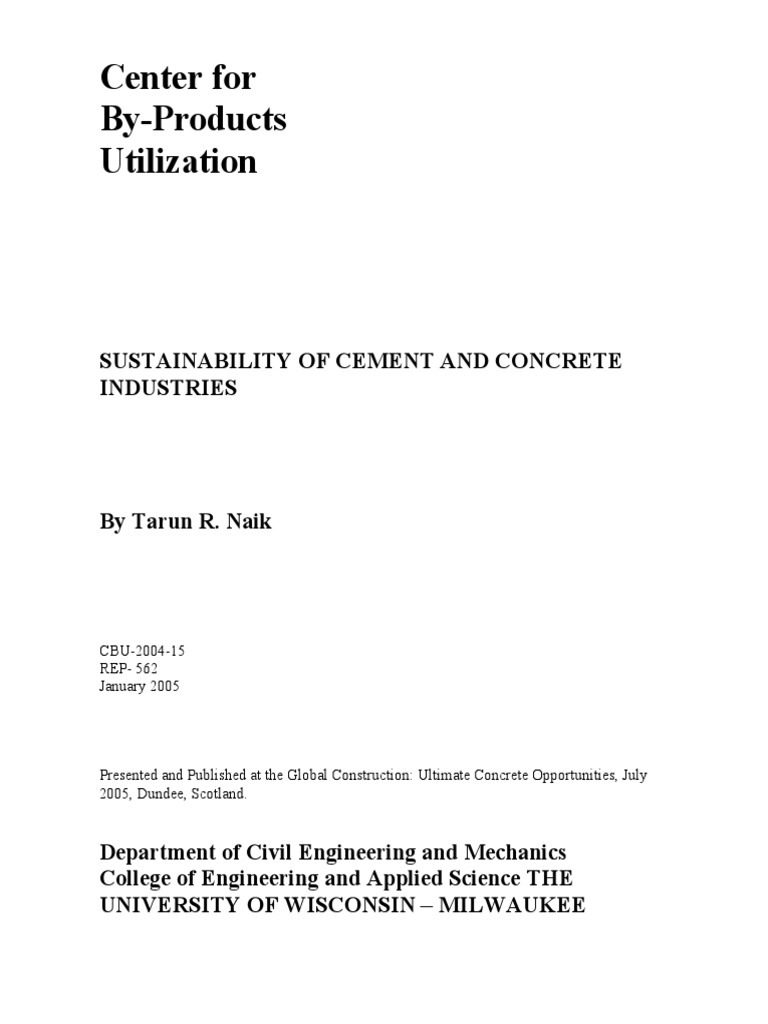 Cbu 2004 15 PDF | PDF | Concrete | Sustainability