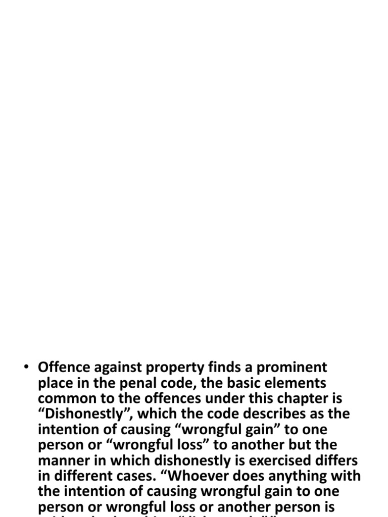 Offence Against Property | PDF | Theft | Robbery