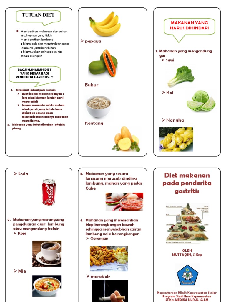 Leaflet Diet Gastritis | PDF