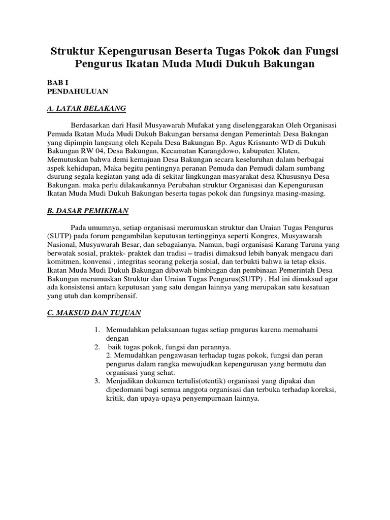 Struktur Organisasi Ormas | PDF