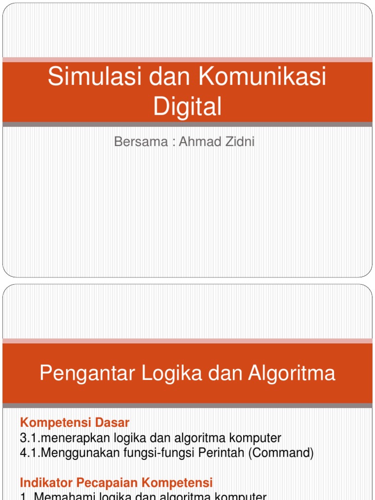 Materi Simdig Materi Logika Dan Algoritma | PDF
